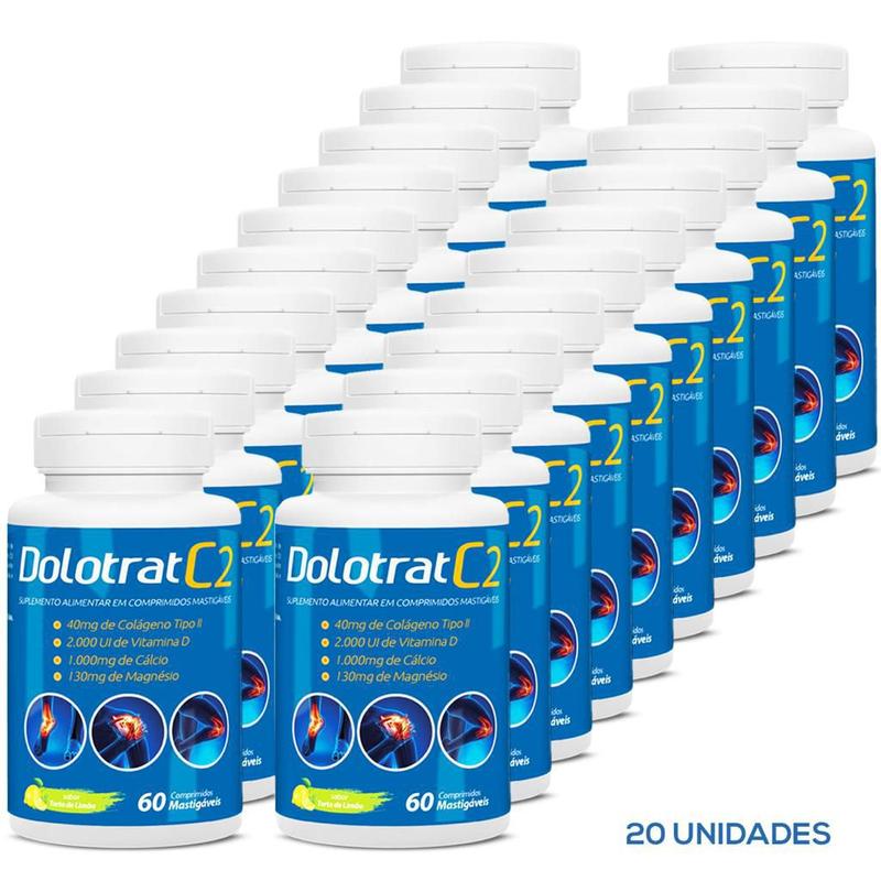 20x DOLOTRAT C2 COLAGENO TIPO II 40G 60 COMPS - Colágeno - Magazine Luiza