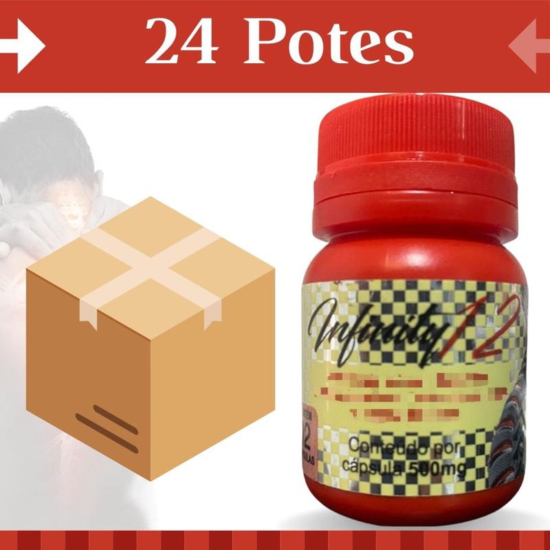 24 frascos infinity 12 suplemento alimentar em capsulas 100% original ...