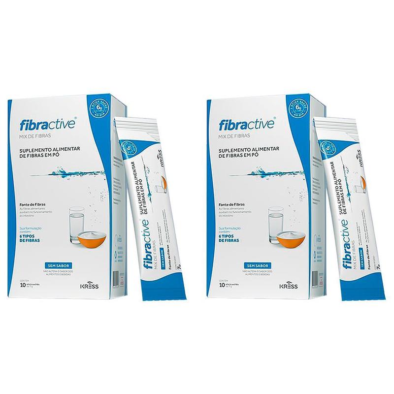 2x Fibractive suplemento alimentar em pó sem sabor 6 Tipos De Fibras 10 ...
