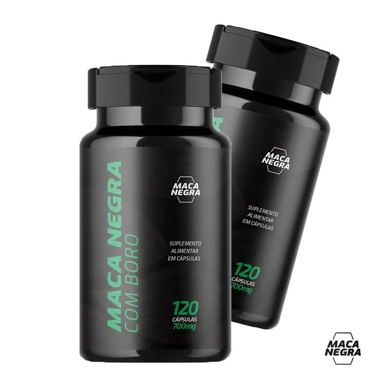 2x Maca Peruana Negra Com Boro 120caps Original - Maca Peruana ...