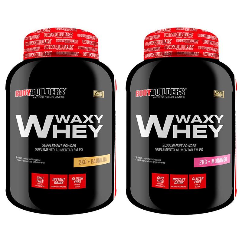 2x Whey Protein Waxy Whey (35%) - 2kg - Bodybuilders - Massa Muscular ...