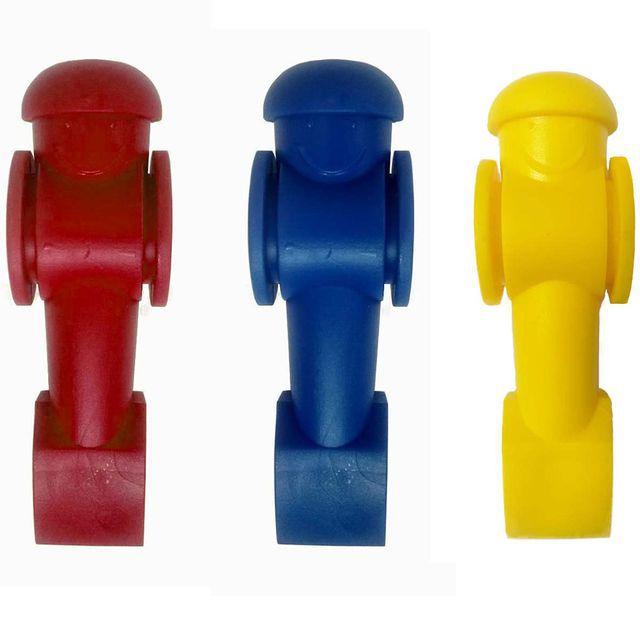 3 Bonecos Para Pebolim 5/8 -vermelho, Amarelo E Azul - Klopf - Pebolim ...