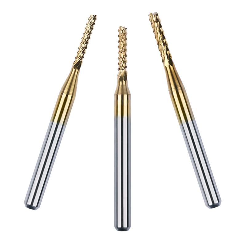 3 Fresas raiadas duplas pcb 1,7 a 1,9 mm lima grosa rotativa - PDG ...