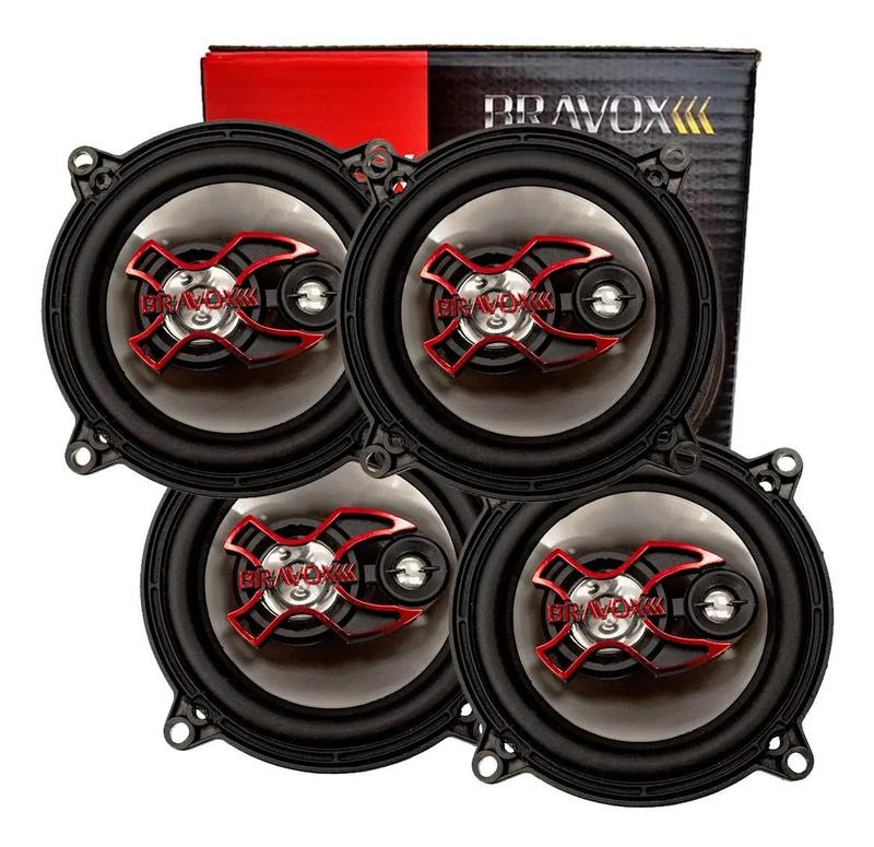 3 Pares Auto Falantes Bravox 6 Polegadas Triaxial B3x60x Kit - Alto ...
