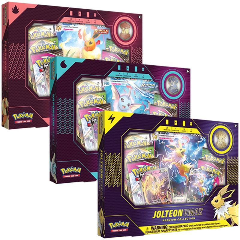 3 Pokémon Box Coleção Premium V-Max - Copag - Deck de Cartas - Magazine ...