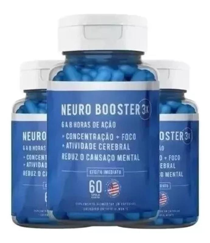 3 Potes, Neuro Booster - Melhor Desempenho Mental. 60 Caps. - BCAA ...