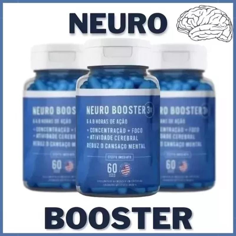 3 Potes, Neuro Booster - Melhor Desempenho Mental. 60 Caps ...