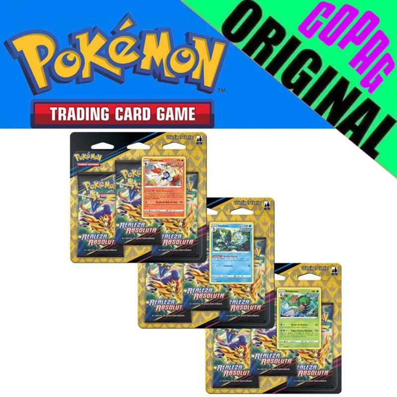 3 Triple Pack Pokémon Realeza Absoluta Cinderace, Inteleon e Rillaboom ...