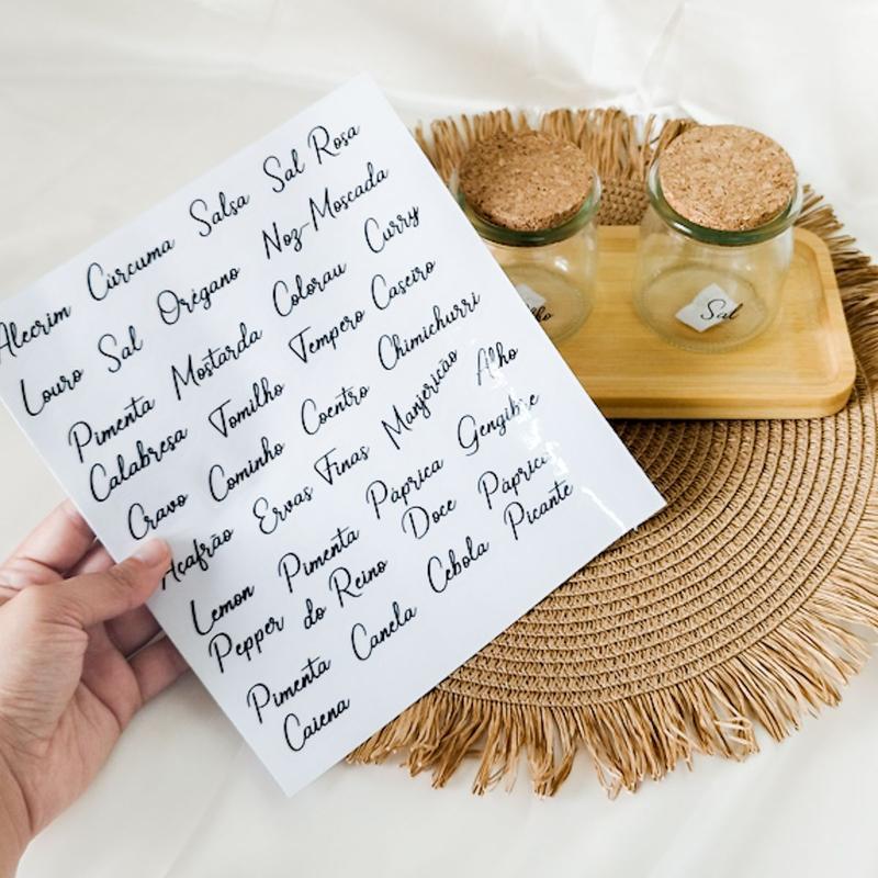 30 Etiquetas Adesivas para Temperos - Houmi Store - Etiquetas e Acessórios - Magazine Luiza