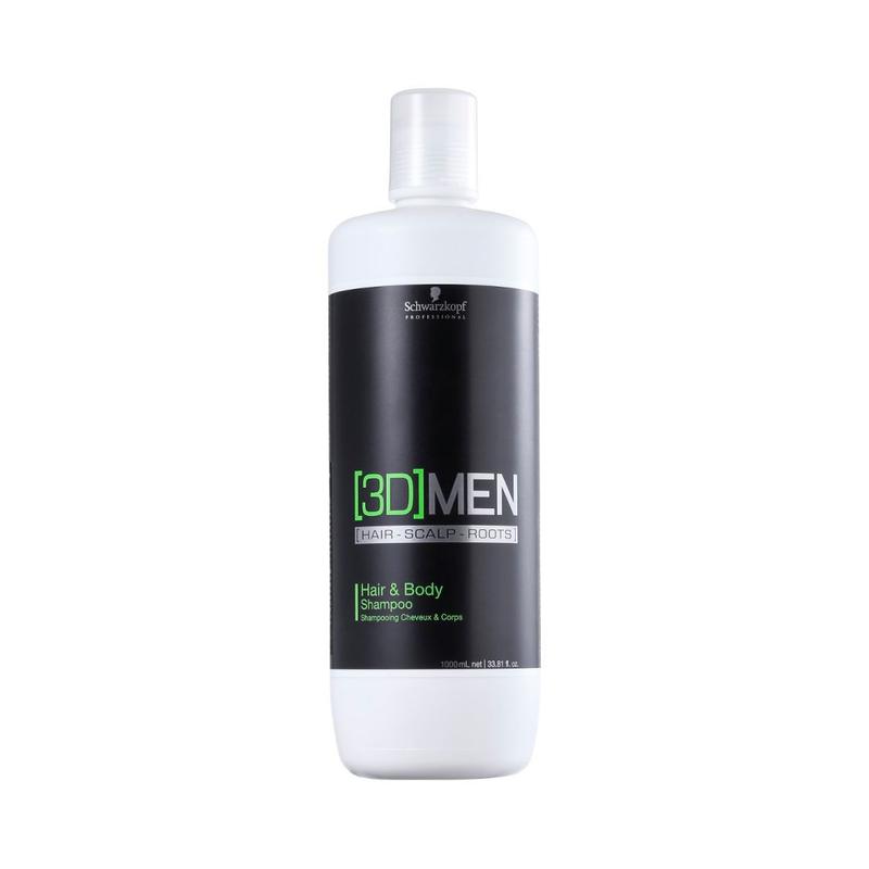 3D-Men Shampoo Hair & Body 1000 ml - Schwarzkopf - Shampoo - Magazine Luiza