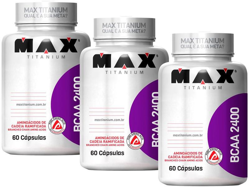 3x Bcaa 2400 60 Cápsulas - Max Titanium - BCAA - Magazine Luiza