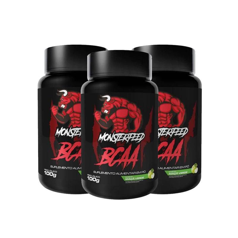 3X BCAA EM PÓ (100g) 100g - Monsterfeed - BCAA - Magazine Luiza