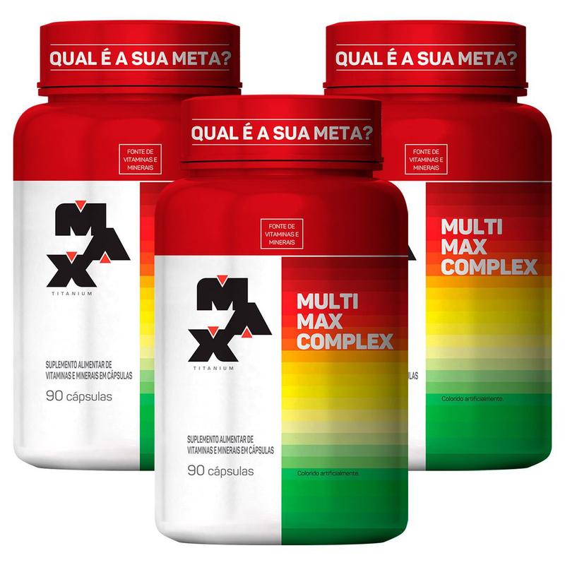 3X Multimax 90 Cápsulas - Max Titanium - Multivitamínico ...