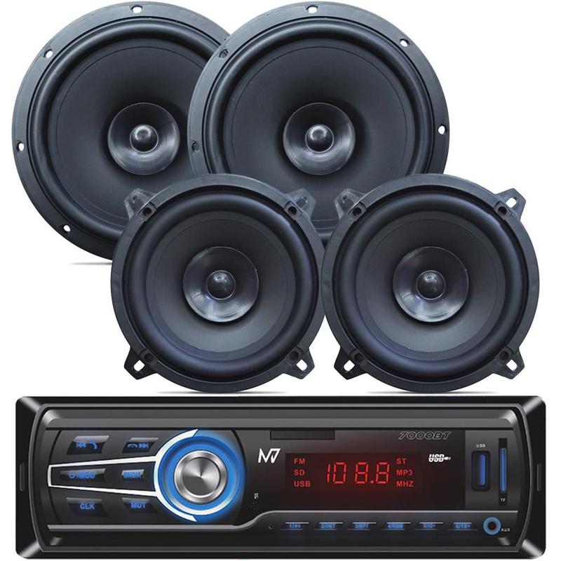 4 Auto Falantes 6 Polegadas+ 5 Pol 140w+ Rádio Mp3 Bluetooth - ORION ...