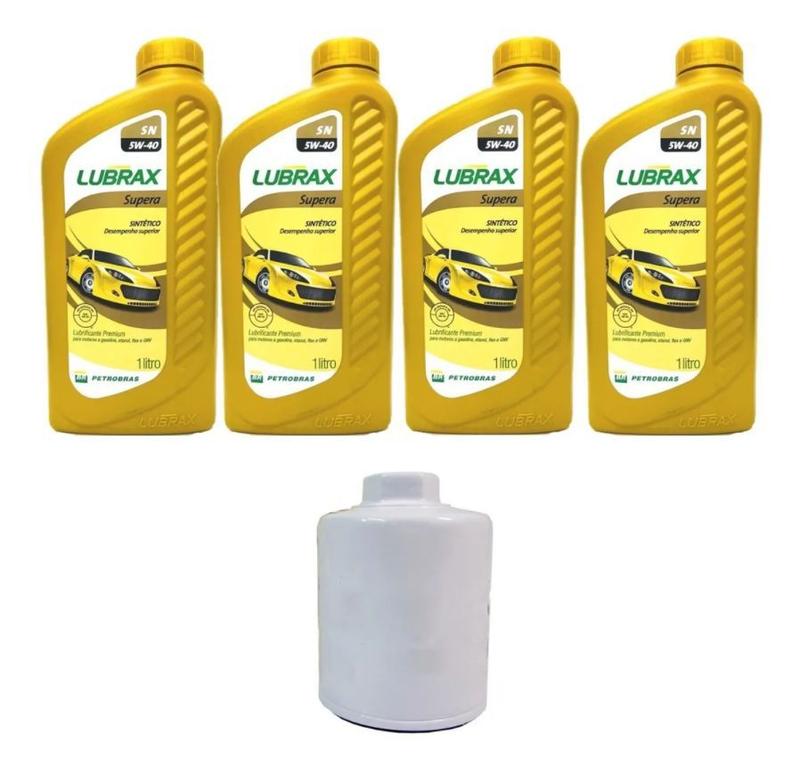 4 Lts Óleo Lubrax Supera 5w40 + Filtro Óleo Gol Fox 502 00 - Outros ...