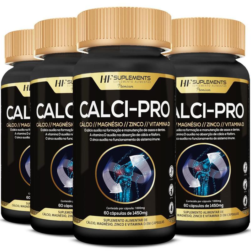 4X Calci-Pro Premium 1450Mg 60Caps Hf Suplements - Kit de Suplementos ...