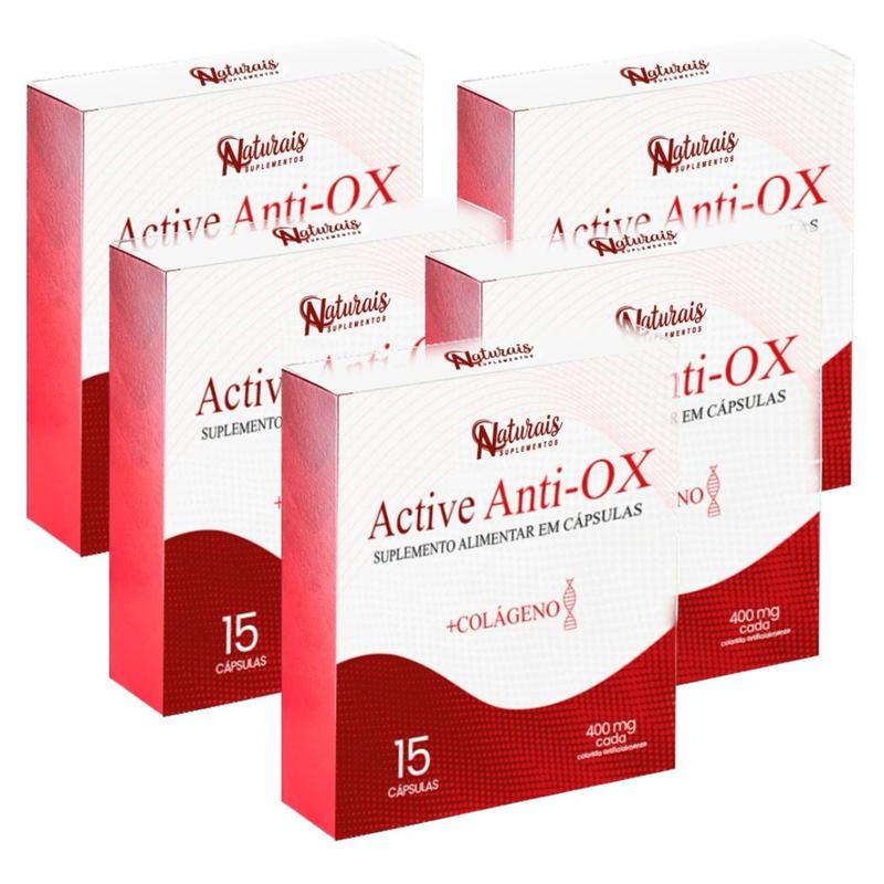 5 Active Anti-Ox Original 60 Cápsulas - Colageno - Naturais Suplementos ...
