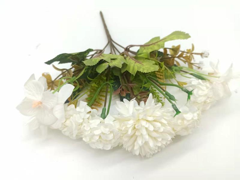 5 Buque De Flor Artificial Com Hortênsias Campestres E Cravo - PW ...