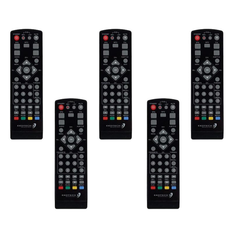 5 Controles Remoto Ekotech P/ Conversor Tv Digital Televisão - Portway ...