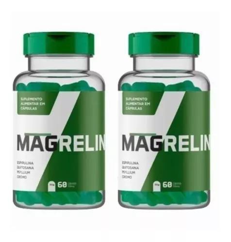 5 Magrelin Original 60 Cáps - Queima Gordura - Nt Fiscal - Cafeína ...