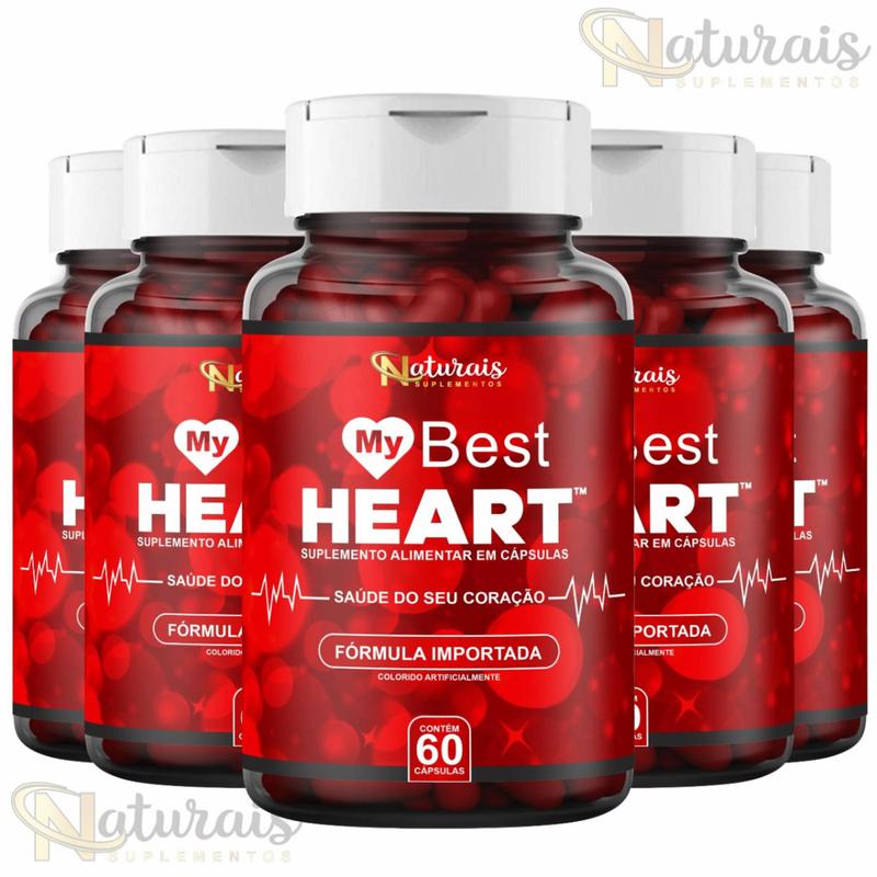 5 My Best Heart Original 300 Cápsulas - Pressão e Artérias - NATURAIS ...
