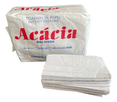 5 pacotes Papel Toalha Interfolhado 20x21 100% Celulose Branco - Acacia ...