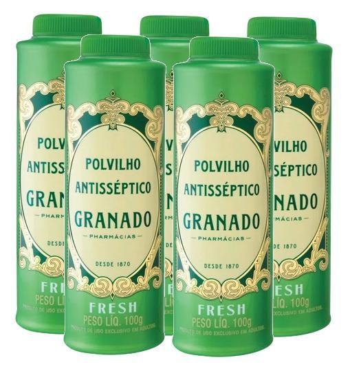 5 Talco Polvilho Antisséptico para os pés Granado Fresh 100g ...