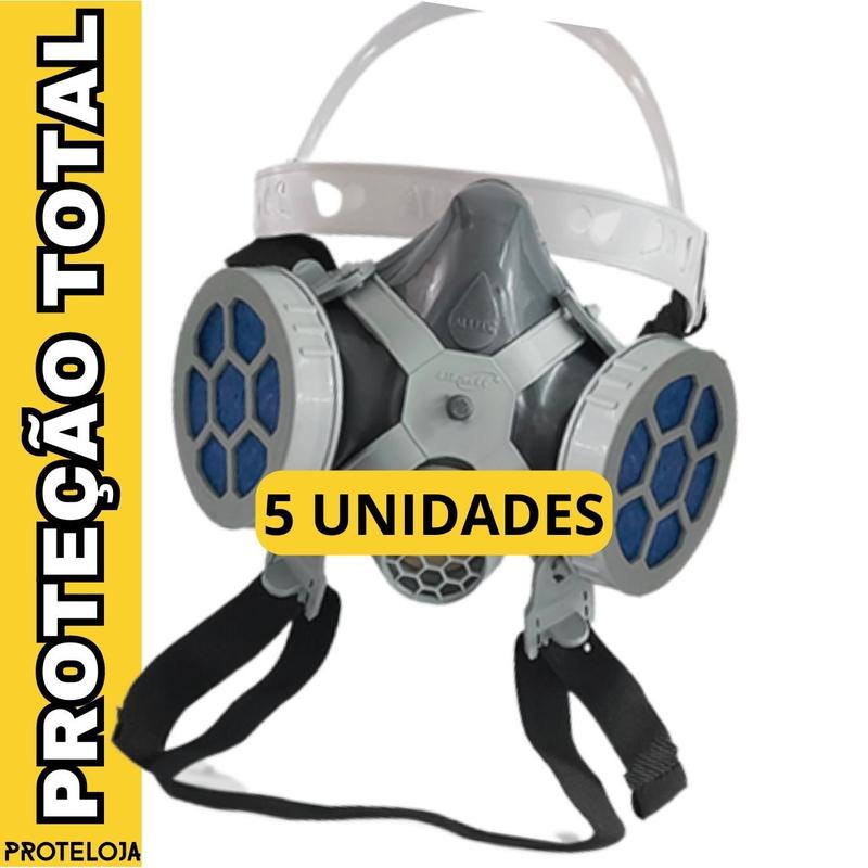 5 Un Mascara Respirador 1/4 Facial P2 PFF2 Vapores Poeiras Nevoas Fumos ...