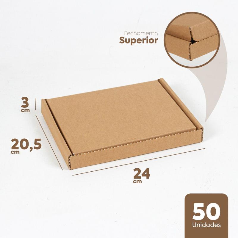50 Caixas Correios PAC Sedex 240x205x30 - Embalar - Caixas de Papelão ...