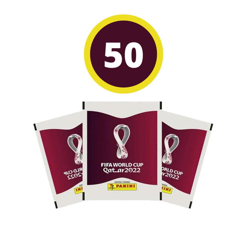 50 Figurinhas Copa Do Mundo Qatar 2022 - 10 Envelopes Oficiais Panini ...
