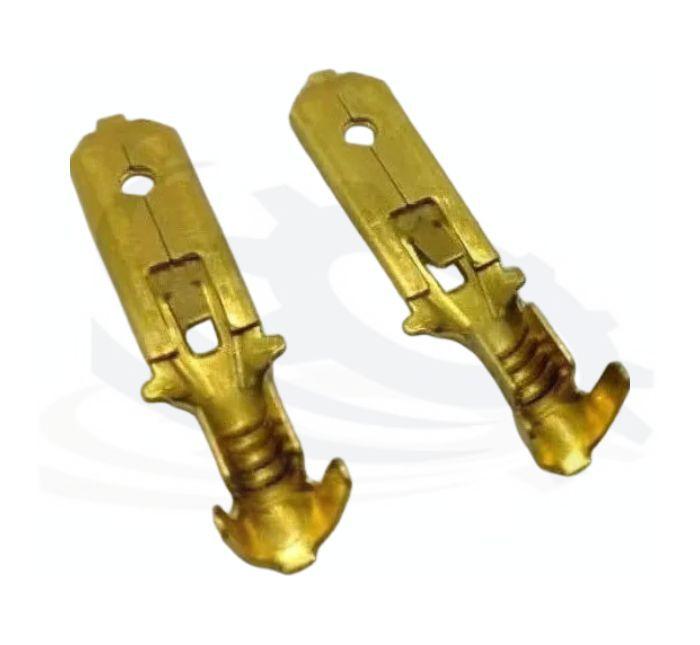 50 Terminal Macho Faston Espadão Lingueta 6,3 Mm Com Trava - Phelps ...