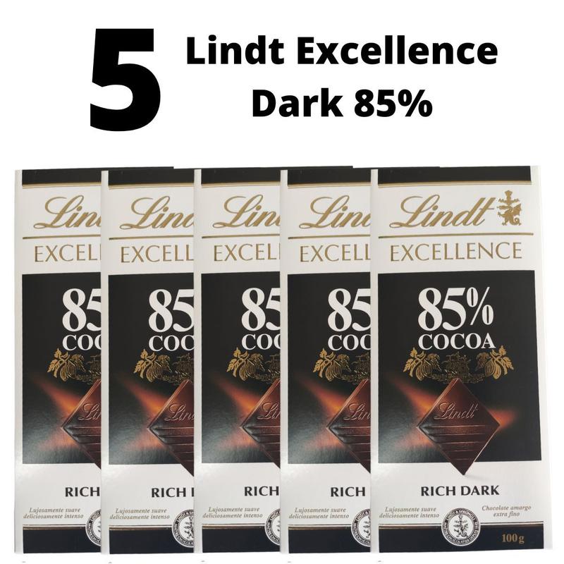 5x Chocolate Lindt Amargo 85% Linha Excellence 100g - Chocolate / Barra ...