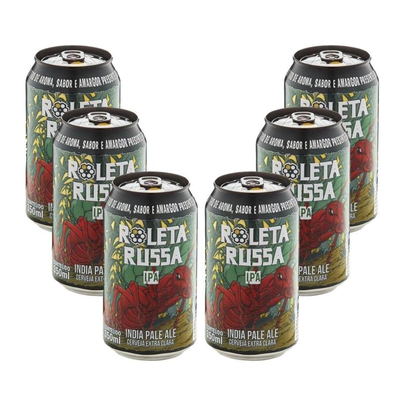 6 Cervejas Roleta Russa IPA Lata 350ml cada - Cerveja - Magazine Luiza