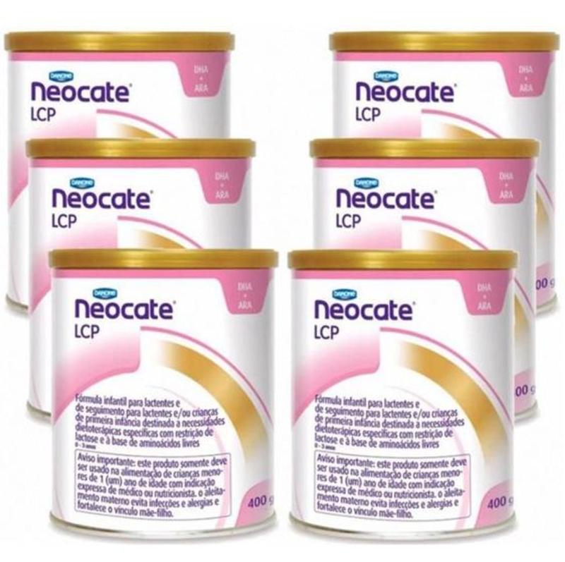 6 Latas Fórmula Infantil Neocate Original LCP 400G - Fórmula Infantil ...