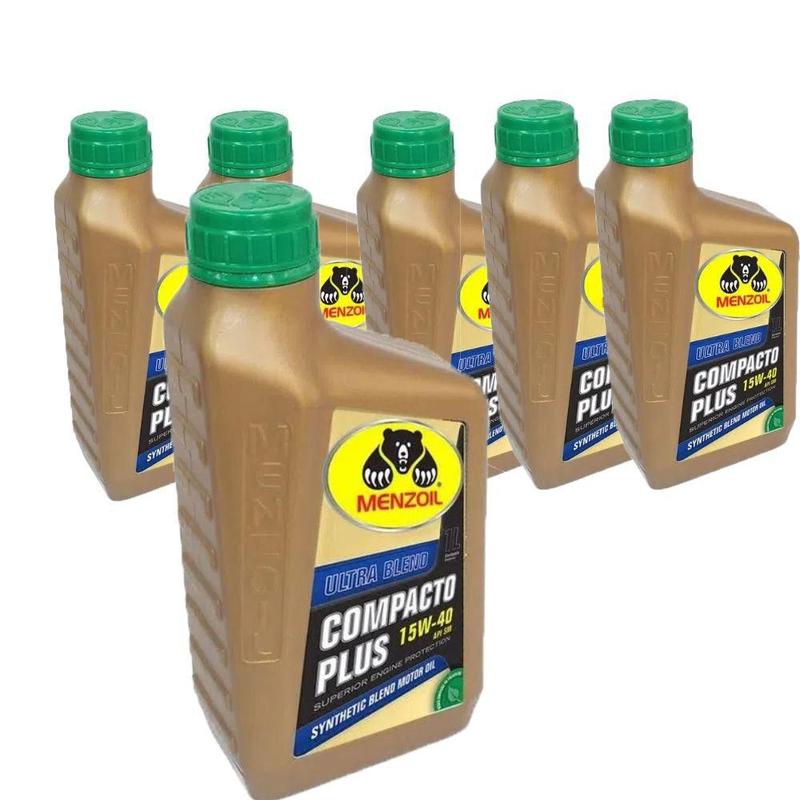 6 Litros Oleo De Motor 15w40 Sn Semissintetico Menzoil Kit1296 ...