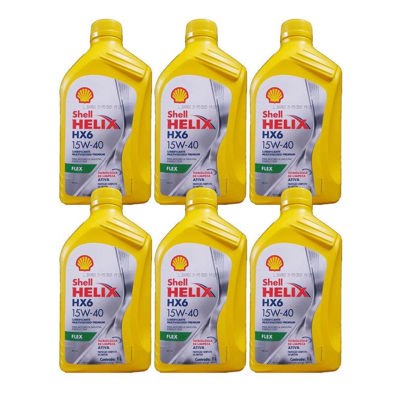 6 Oleo De Motor Shell Helix Hx6 15w40 Flex - Lubrificantes Automotivos ...