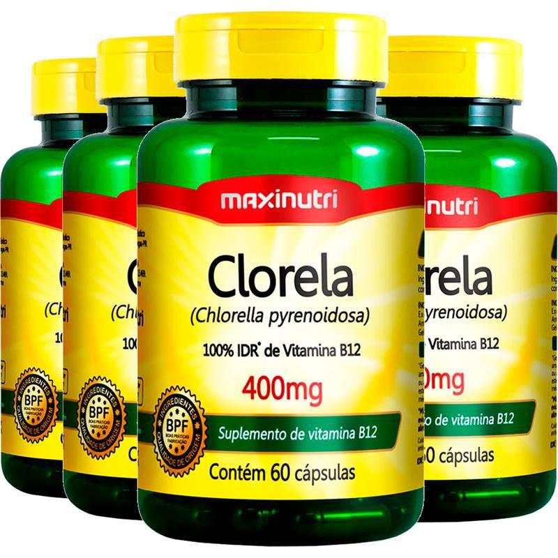 6 pote clorela 400mg 60cps maxinutri - Fitoterápicos - Magazine Luiza