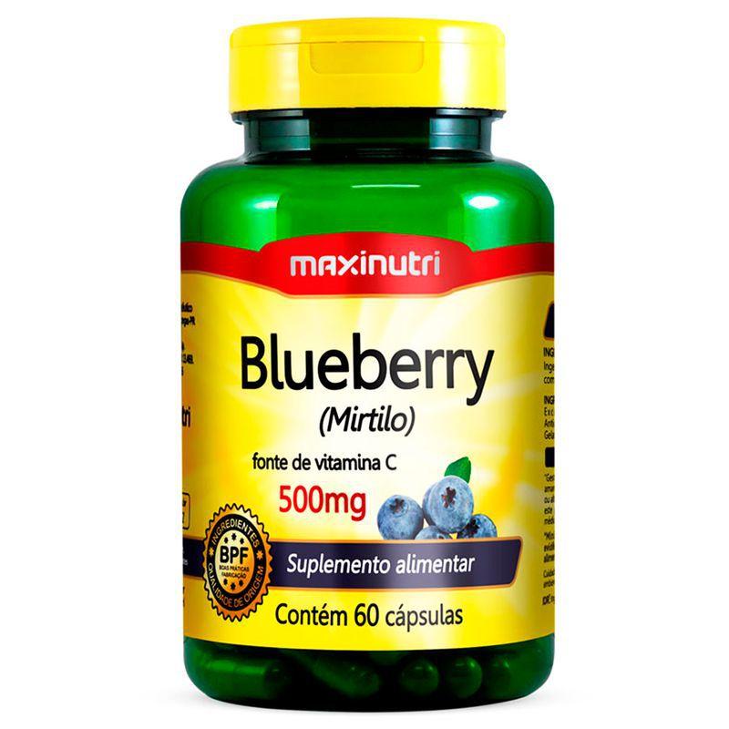 6 Potes BLUEBERRY (MIRTILO) 500MG 60CPS MAXINUTRI - Fitoterápicos e ...
