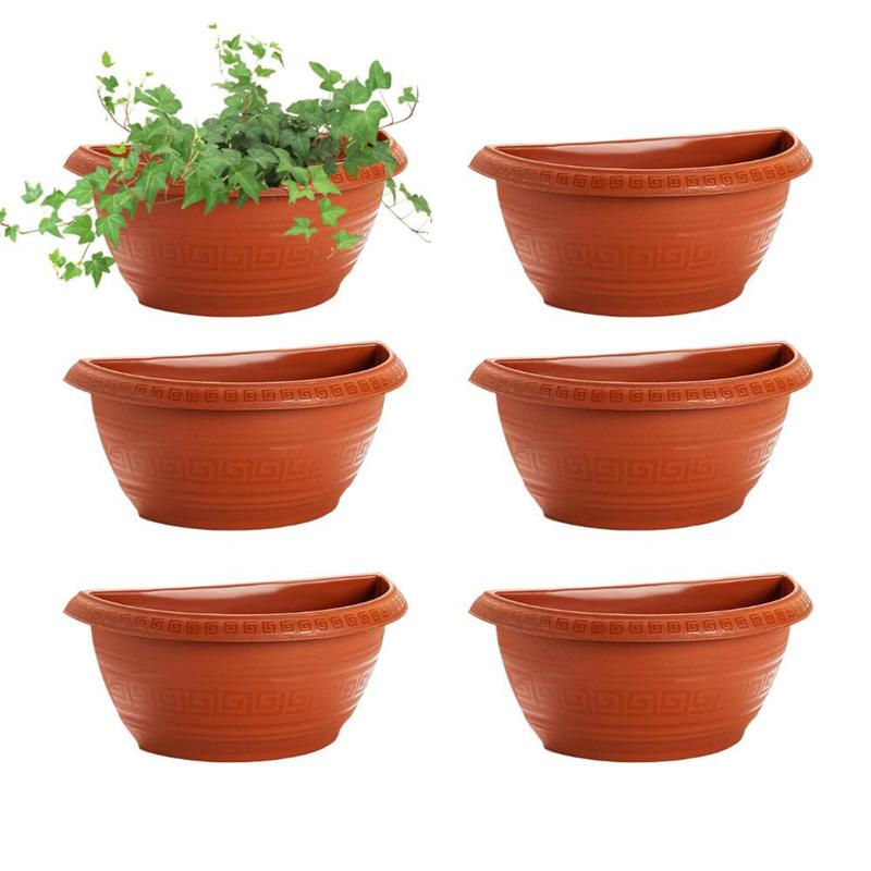 6 Vasos Parede Meia Lua 3,3 Litros Horta Jardim Vertical - Plasmont - Vasos para Plantas ...