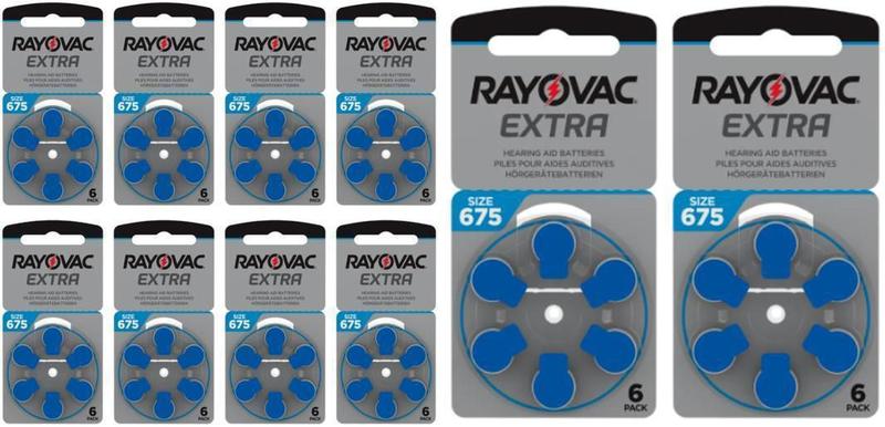 60 Pilhas Rayovac Aparelhos Auditivos - Tam 675(Selo ul) - Pilhas ...
