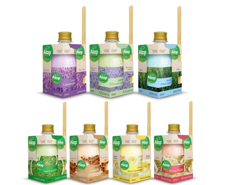 7 Unidades Difusor De Ambiente 250ml Atacado Alop - Difusor de Aroma ...