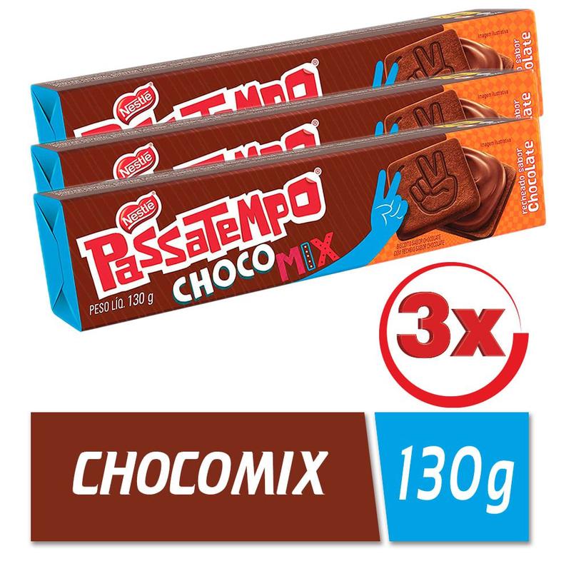 7891000259405 - kit de 3 biscoitos recheado passatempo chocolate ...