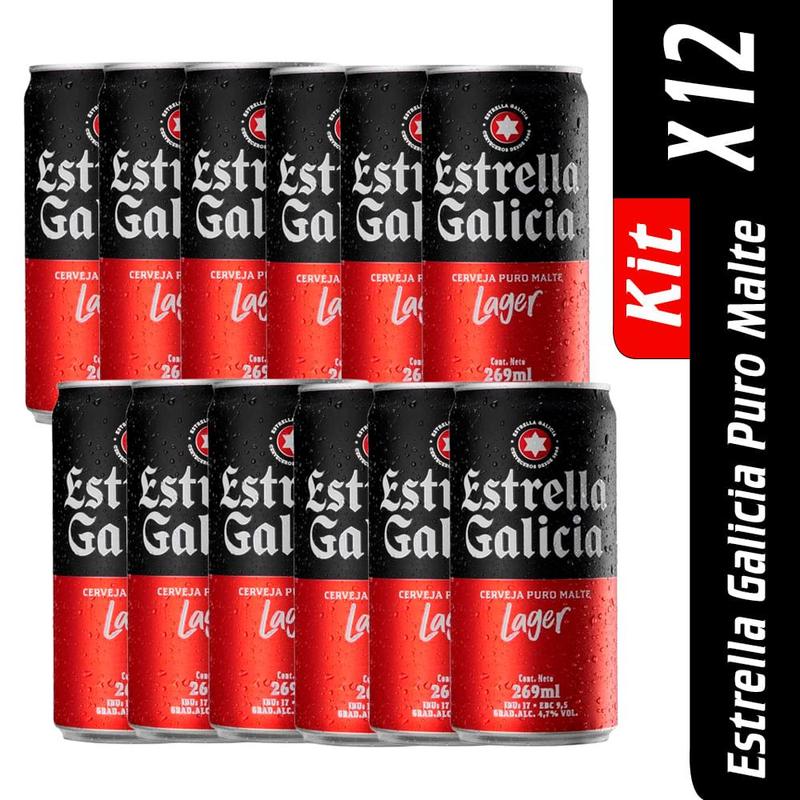 7898953990027 - kit de 12 cervejas estrella galicia puro malte lager ...