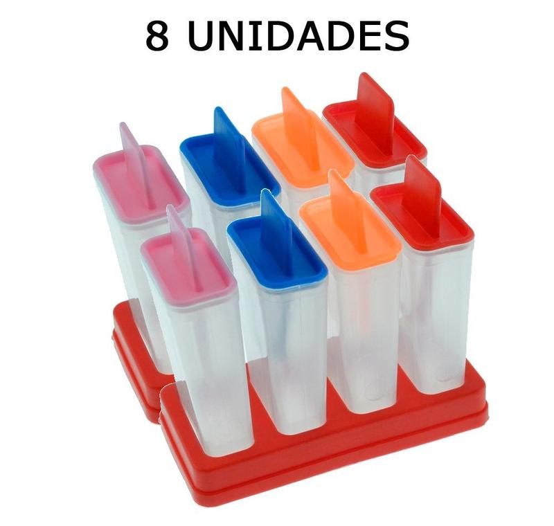 8 Forma para Fazer Sorvete Picolé Picoleteira Palito Caseira - Festo ...