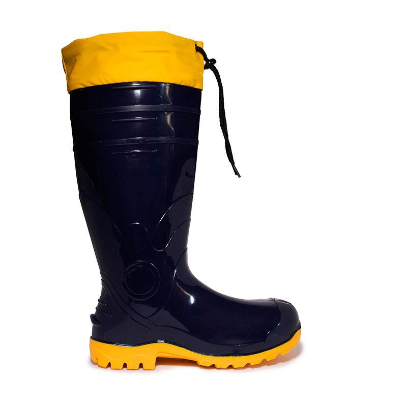 85BPL600PL Bota de PVC Azul Cano Longo Sola Amarela c/Polaina CA 37455 ...