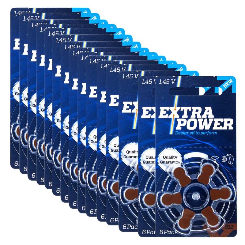 90 Pilhas Baterias 312 Pr41 Auditivas Extra Power 15 Cartelas ...