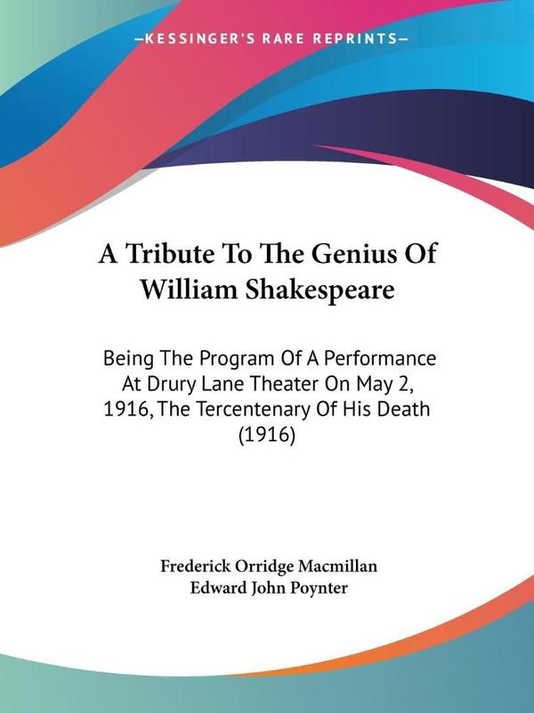 A Tribute To The Genius Of William Shakespeare - - Livros de Literatura ...