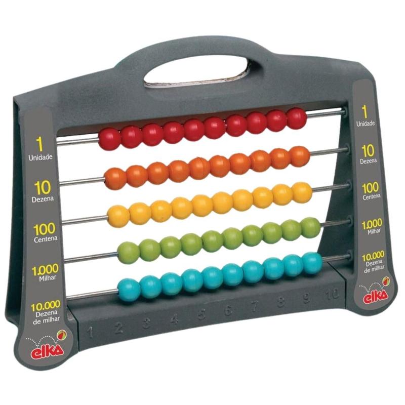 Ábaco Educativo Escolar 50 Unidades Elka Brinquedos Ref 1001 - Ábaco ...