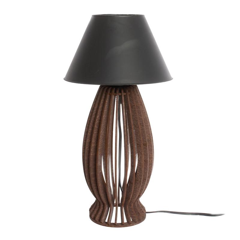 Abajur Luminária Cizar Moderno Em Madeira Rustico Cabeceira De Cama ...