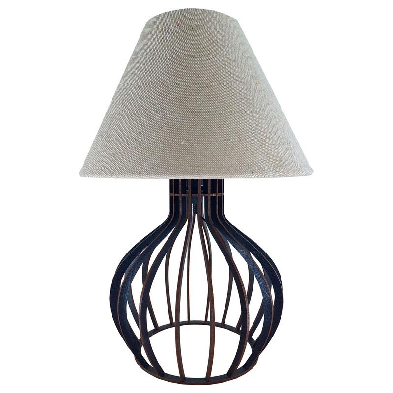 Abajur Luminária De Madeira Rústica Bivolt Para Quarto Sala - Temshop ...